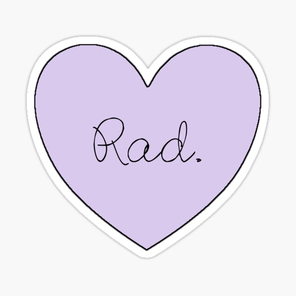 "Rad" Sticker by adjsr | Redbubble