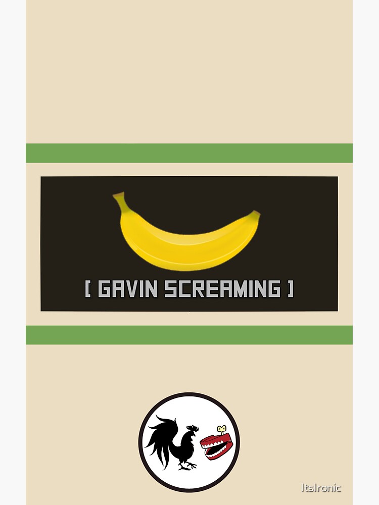 "[Gavin Screaming]" Sticker for Sale by ItsIronic | Redbubble