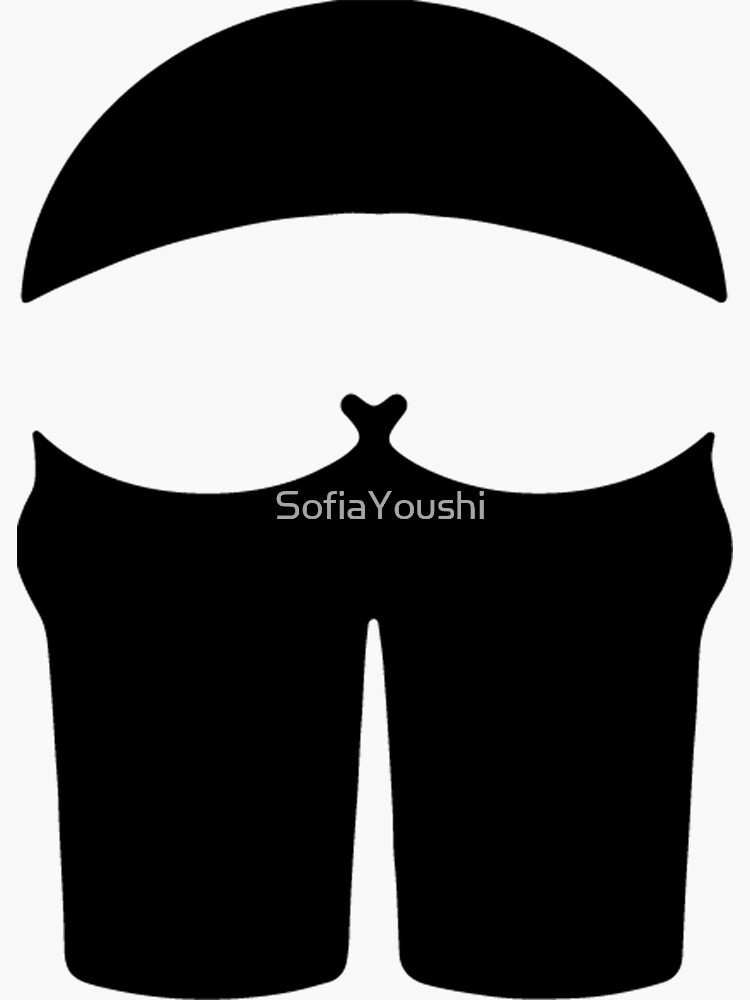 Pegatina «Buttocks butt ass ano símbolo de signo de tráfico» de ...