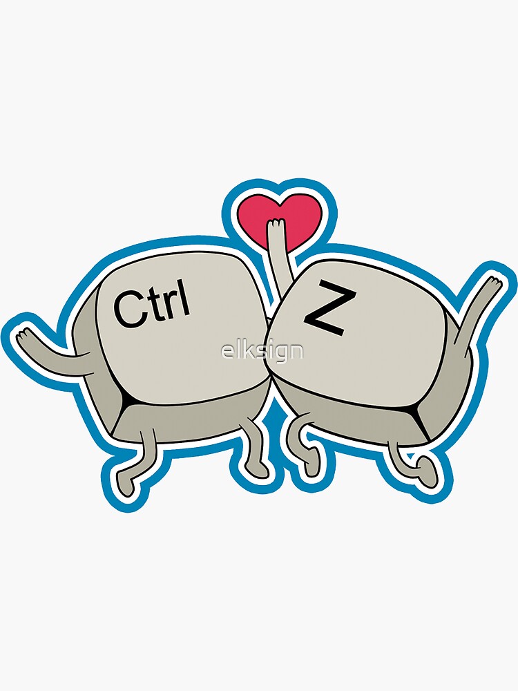"ctrl + Z" Sticker for Sale by elksign | Redbubble