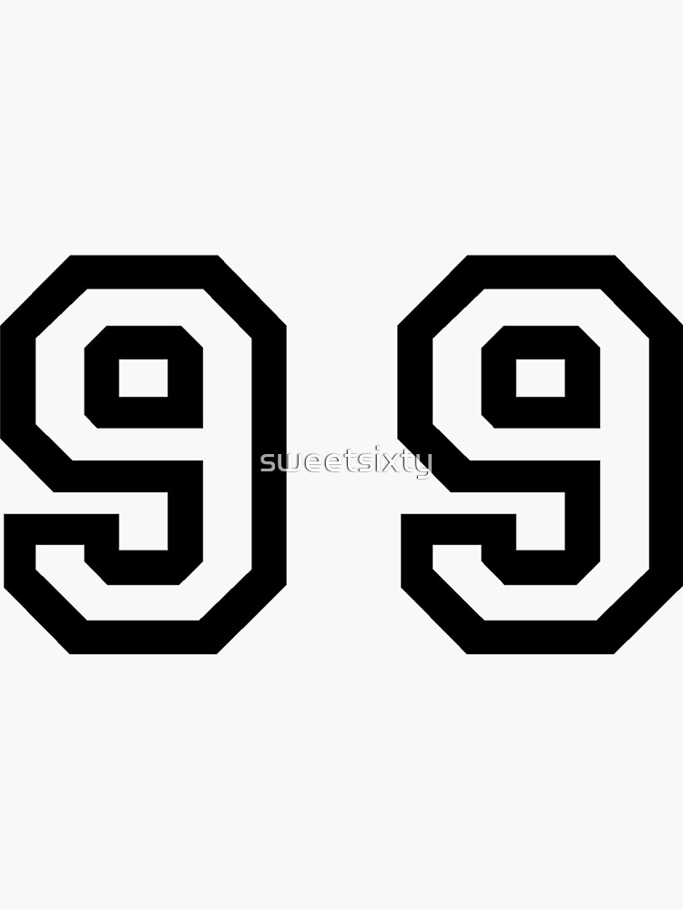 "Number Ninety Nine" Sticker by sweetsixty | Redbubble