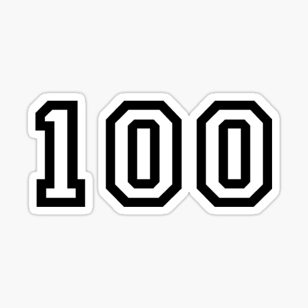 "One Hundred" Sticker for Sale by sweetsixty | Redbubble
