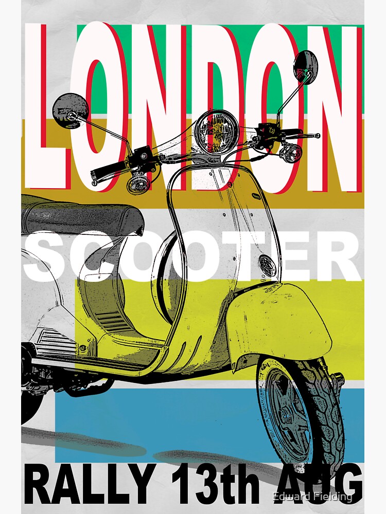 "London Scooter Rally" Sticker for Sale by peanutroaster | Redbubble