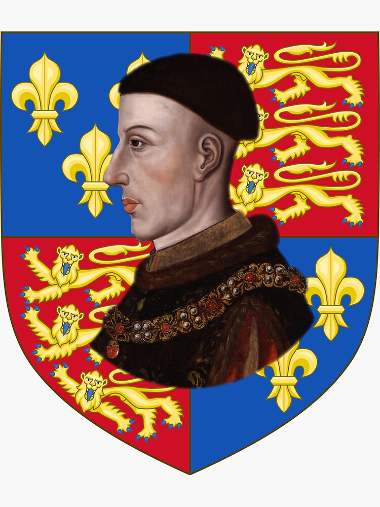 "King Henry V Royal Arms | Version 3" Sticker for Sale by mangaBear ...