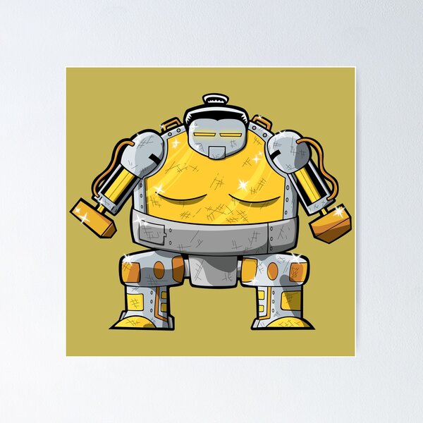 "Heavyweight Shiny Sumo Robot" Poster for Sale by deancoledesign ...