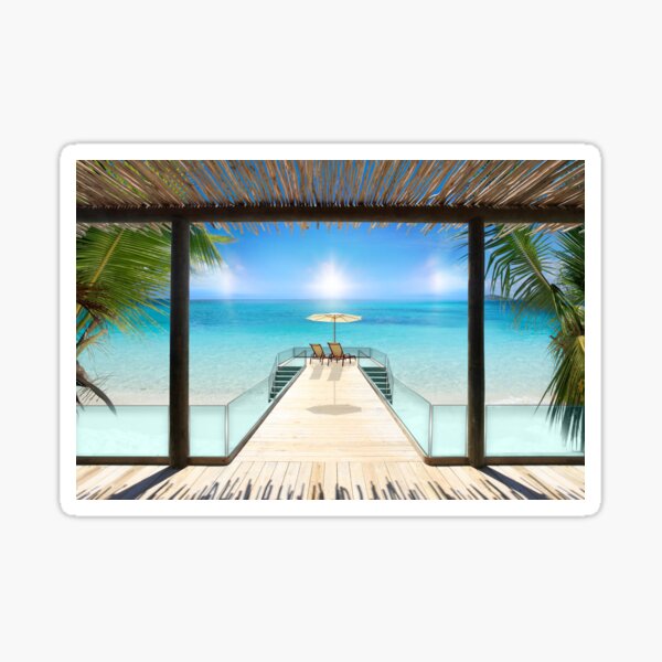 "Postcard from the Maldives - Very rare Sunrise" Sticker for Sale by ...