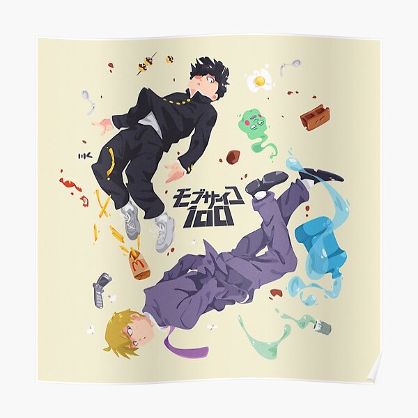 "Shigeo x Reigen" Poster for Sale by Zat3am | Redbubble