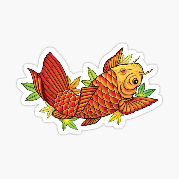 "koi fish" Sticker for Sale by satoriartwork | Redbubble