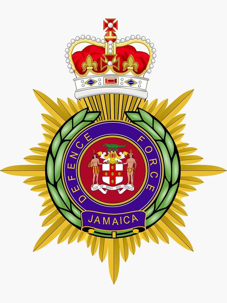 "Jamaica Defense Force Badge" Sticker by abbeyz71 | Redbubble