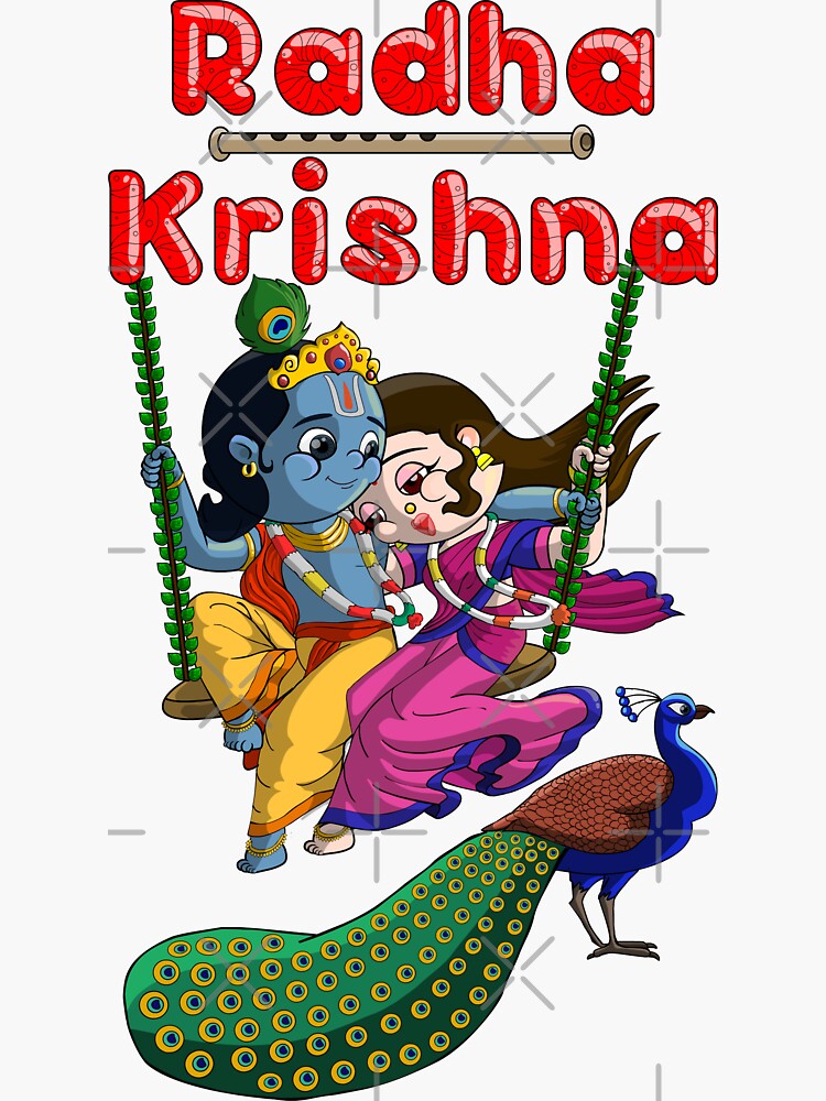 "Radha Krishna" Sticker for Sale by Chinumeenu | Redbubble