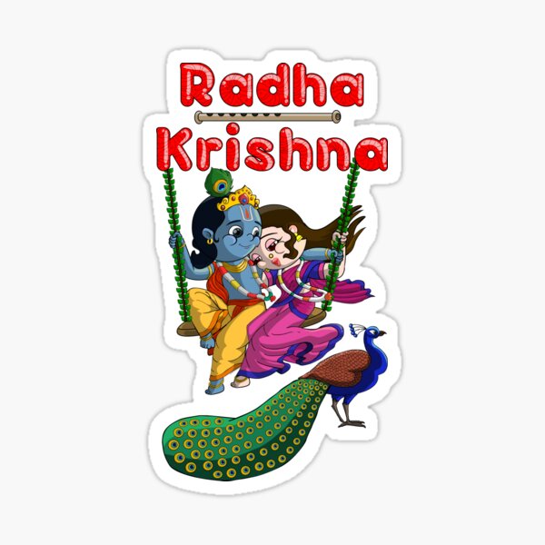 "Radha Krishna" Sticker for Sale by Chinumeenu | Redbubble