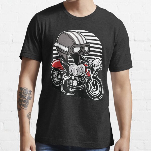 "Cafe Racer Helm-Karikatur" T-Shirt von masum8282 | Redbubble