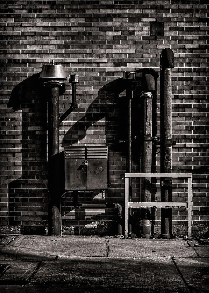 "Alleyway Pipes No 3" by Brian Carson | Redbubble