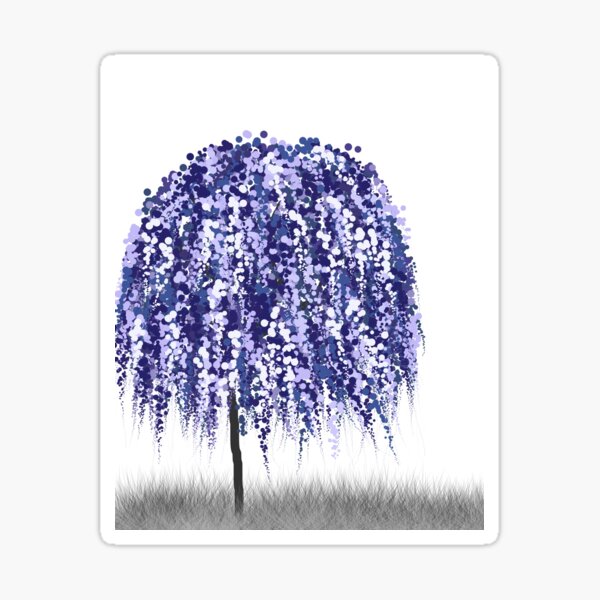"Blue Willow Tree" Sticker for Sale by VieiraGirl | Redbubble