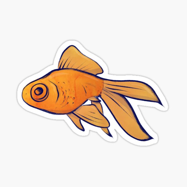 "Fancy Goldfish" Sticker for Sale by BubbSnugg LC | Redbubble