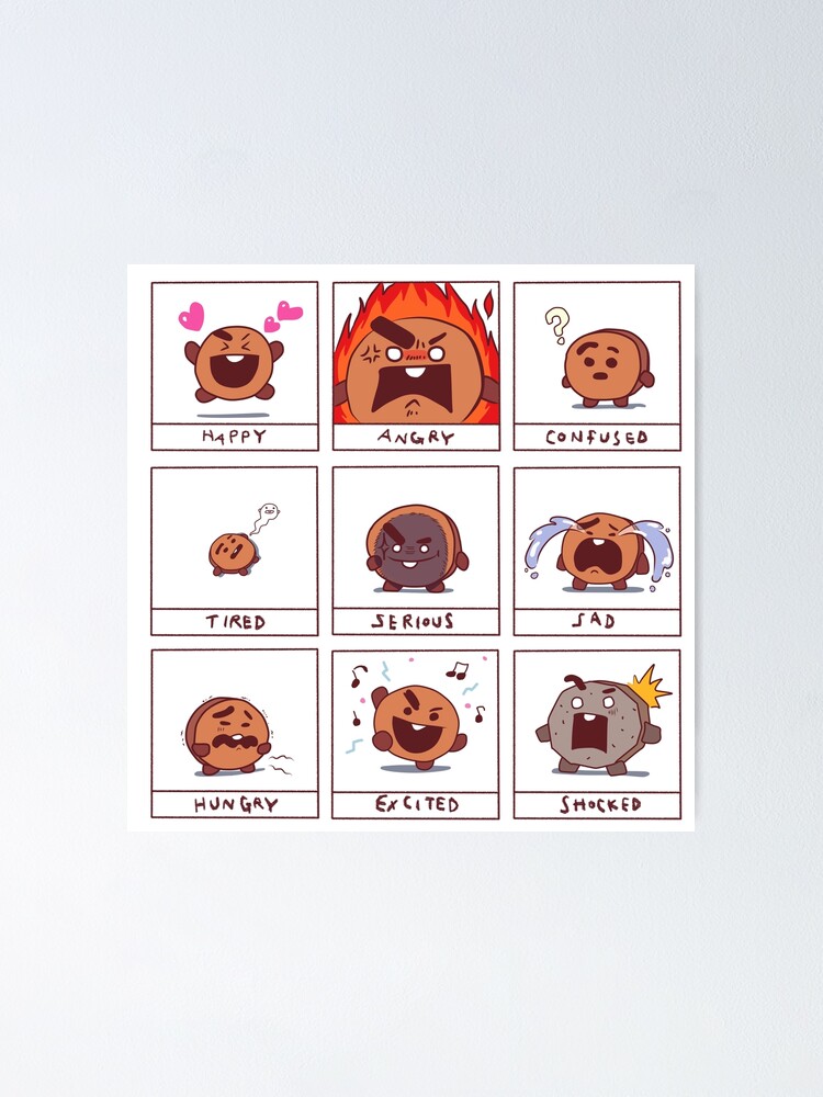"shooky faces cartoon" Poster by tonguetied | Redbubble