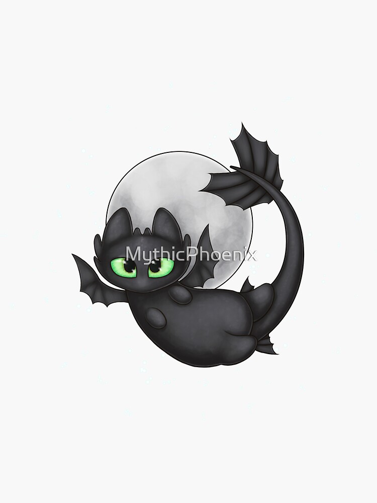 "Tiny Toothless" Sticker for Sale by MythicPhoenix | Redbubble
