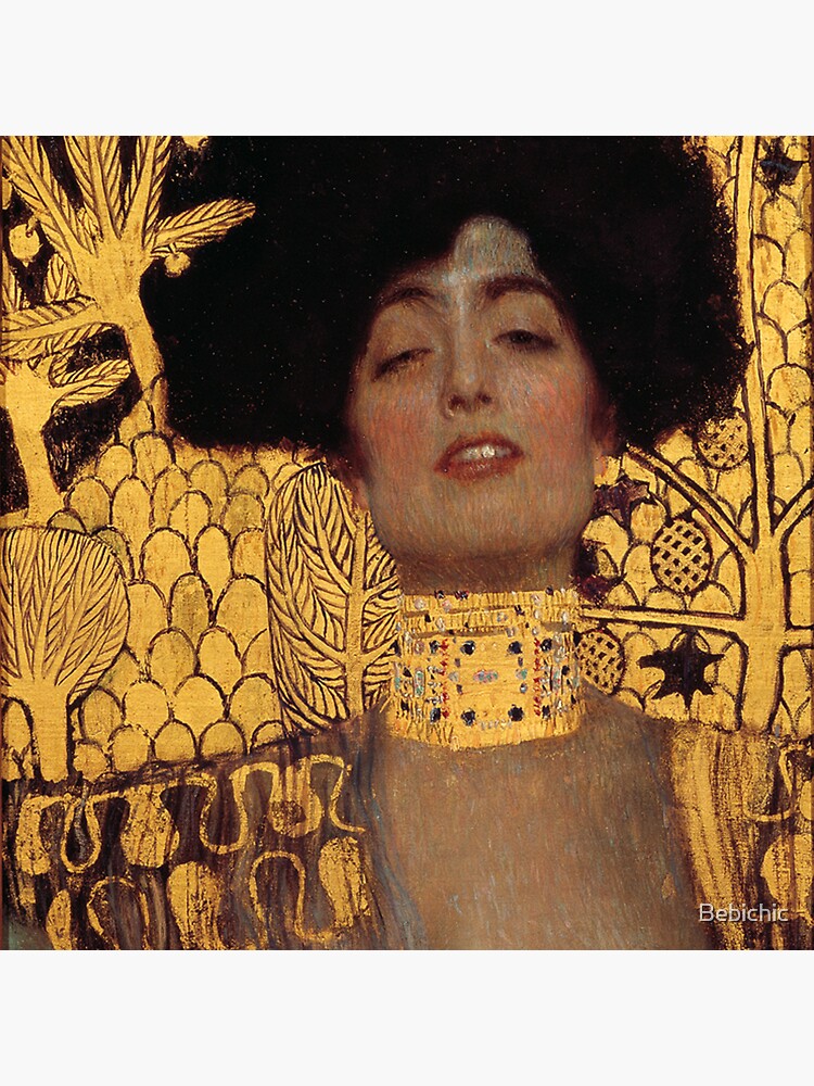 "Judith I - part 1 by Gustav Klimt Gold" Sticker for Sale by Bebichic ...