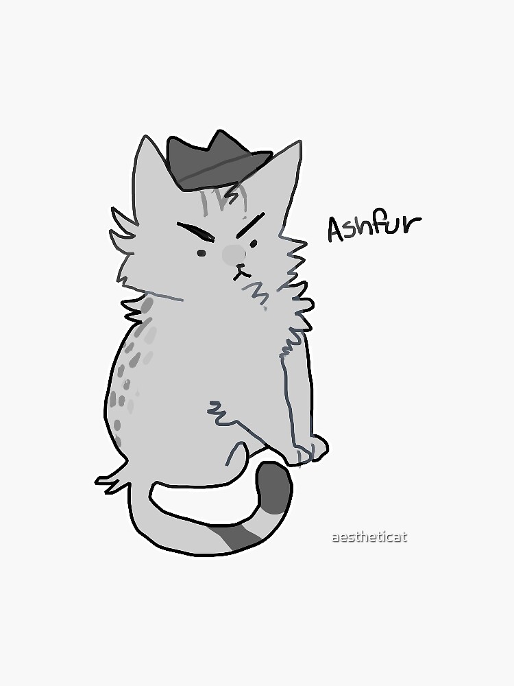 "Ashfur Sticker" Sticker by aestheticat | Redbubble