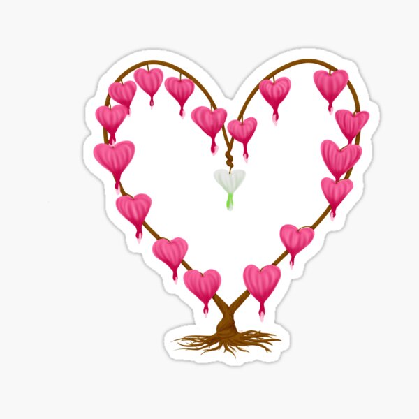 "Bleeding Hearts" Sticker for Sale by emcilree | Redbubble