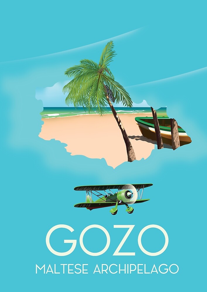 "Gozo Maltese archipelago Map poster" by Nicholas Greenaway | Redbubble