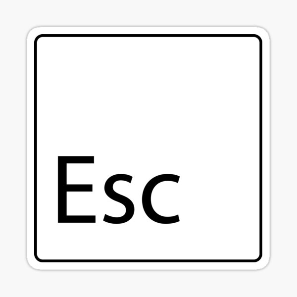 "Esc" Sticker for Sale by MegaLawlz | Redbubble