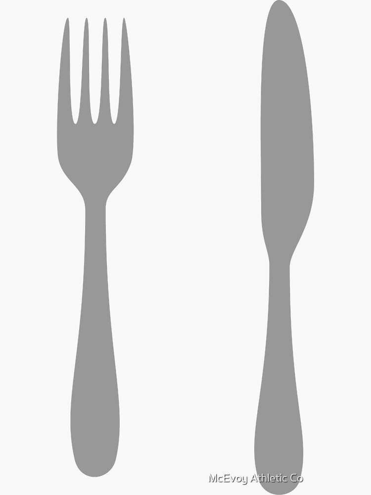 "Fork and Knife" Sticker for Sale by MegaLawlz | Redbubble