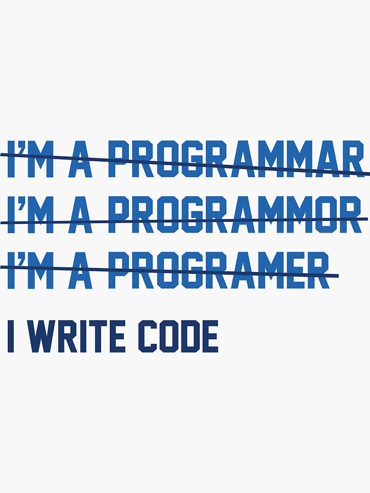 "I Write Code" Sticker for Sale by AmazingVision | Redbubble