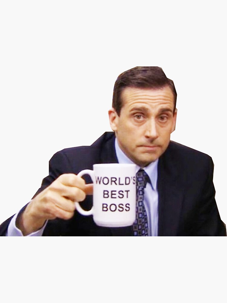"worlds best boss" Sticker by pepeking | Redbubble