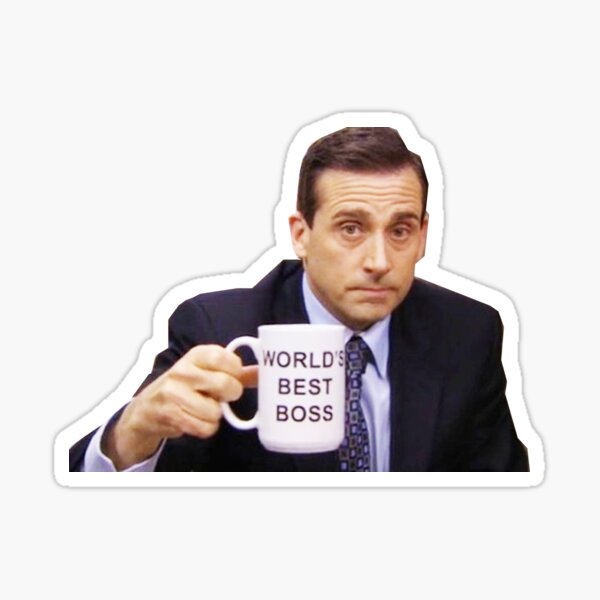 "worlds best boss" Sticker by pepeking | Redbubble