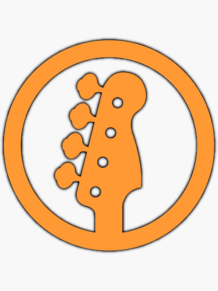 "Orange Bass Sign" Sticker for Sale by kennyn | Redbubble