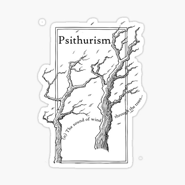 "Psithurism Trees in Wind Rare Word Definitions" Sticker for Sale by ...