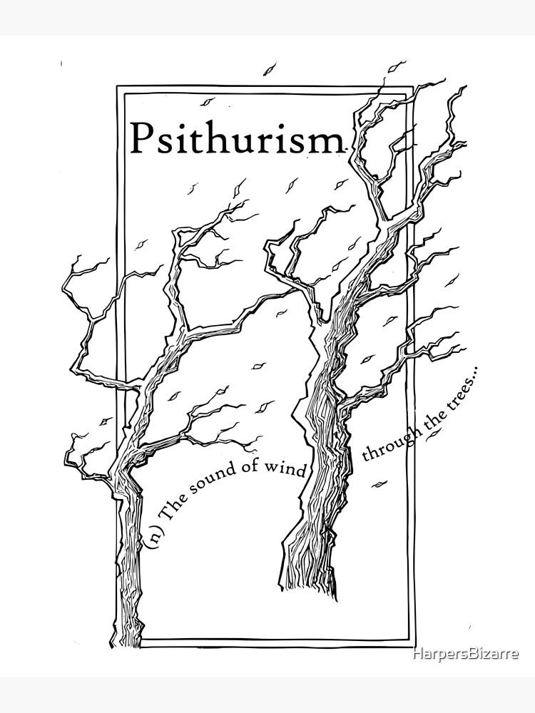 "Psithurism Trees in Wind Rare Word Definitions" Poster for Sale by ...