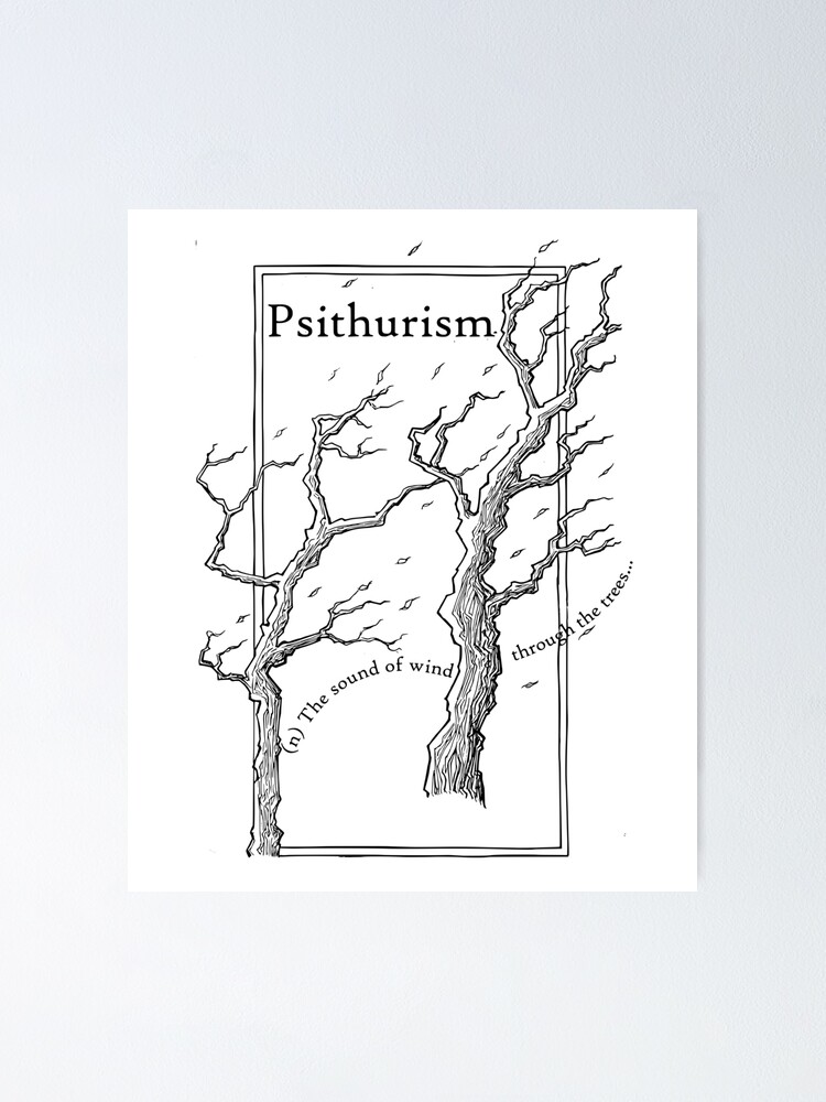 "Psithurism Trees in Wind Rare Word Definitions" Poster for Sale by ...