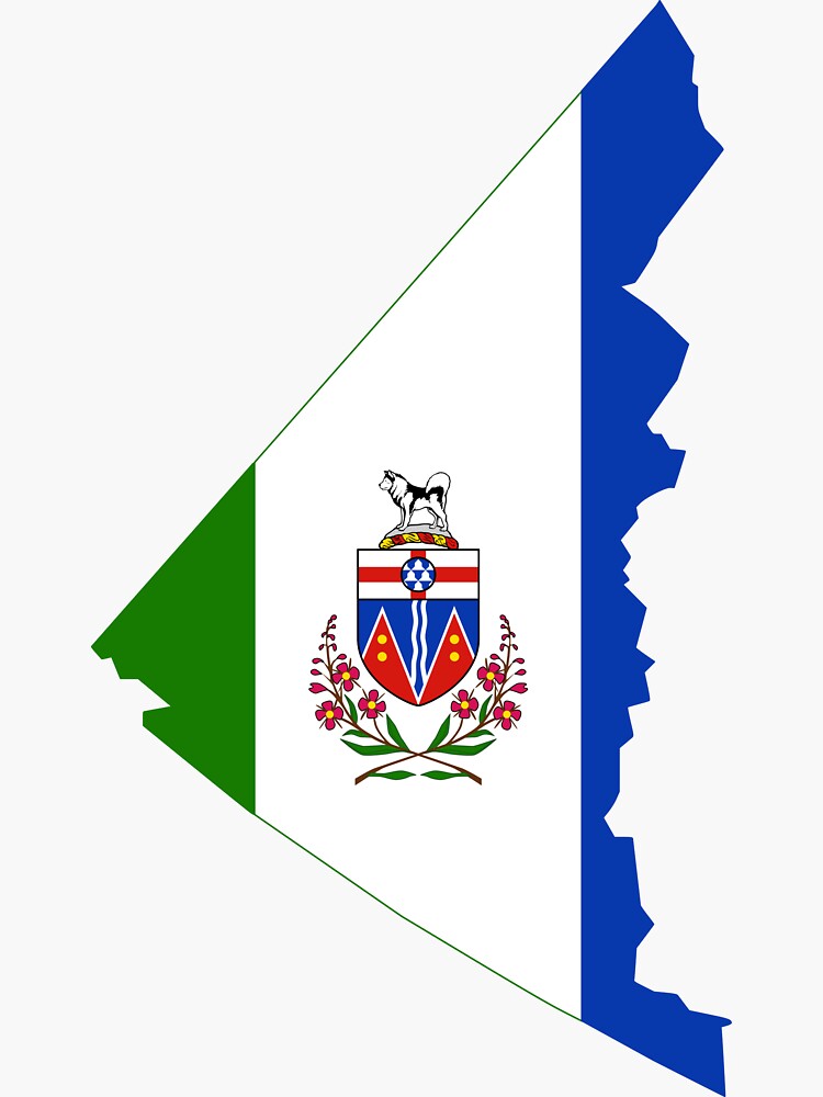 "Yukon Flag Map " Sticker for Sale by abbeyz71 | Redbubble