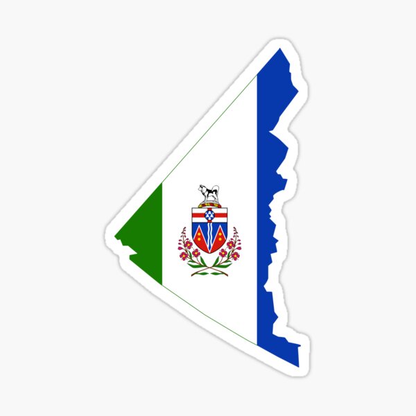 "Yukon Flag Map " Sticker for Sale by abbeyz71 | Redbubble