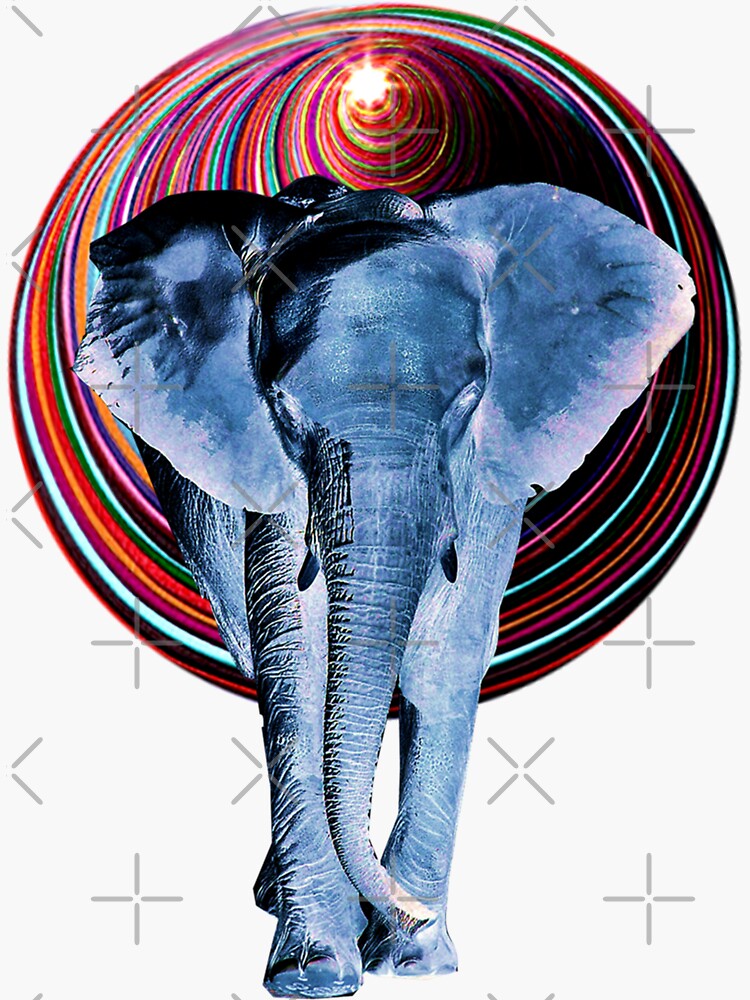 "Blue elephant" Sticker for Sale by momos | Redbubble