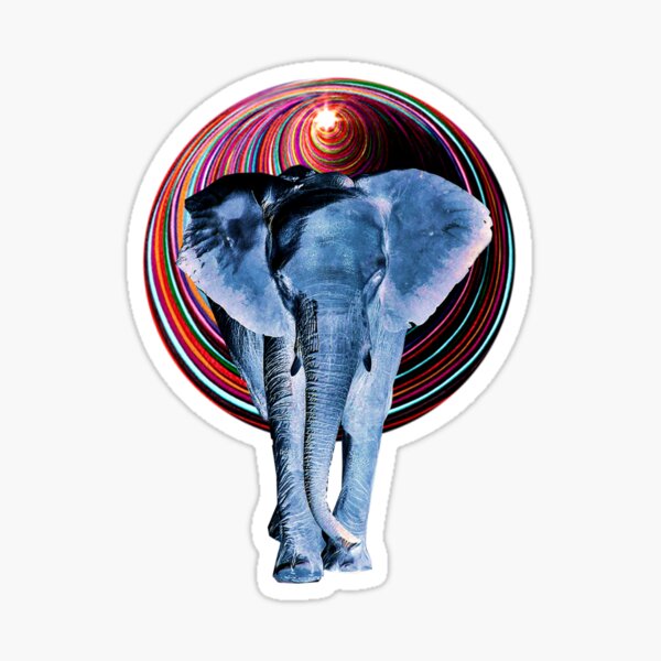 "Blue elephant" Sticker for Sale by momos | Redbubble