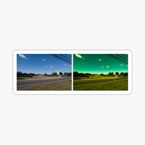 "Industrial Road-Before and after" Sticker for Sale by JDietrickdesign ...