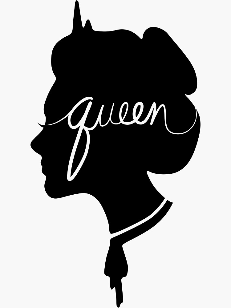"Queen Silhouette" Sticker for Sale by ladygleed | Redbubble