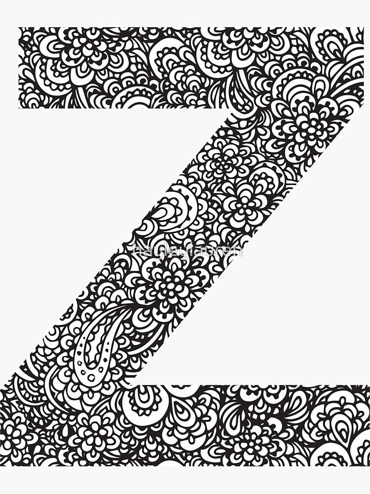 "Z" Sticker for Sale by hayleylauren | Redbubble