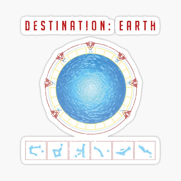 " Destination Earth gate black background" Sticker for Sale by ...