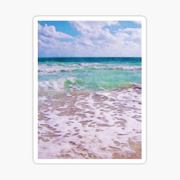"Atlantic Ocean On Florida Beach" Sticker by perkinsdesigns | Redbubble