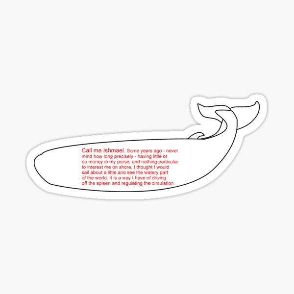 "Moby Dick" Sticker for Sale by xorbah | Redbubble