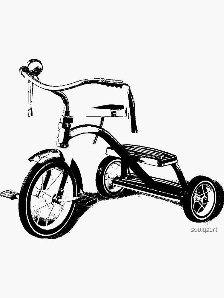 "Tricycle" Sticker by soulysart | Redbubble
