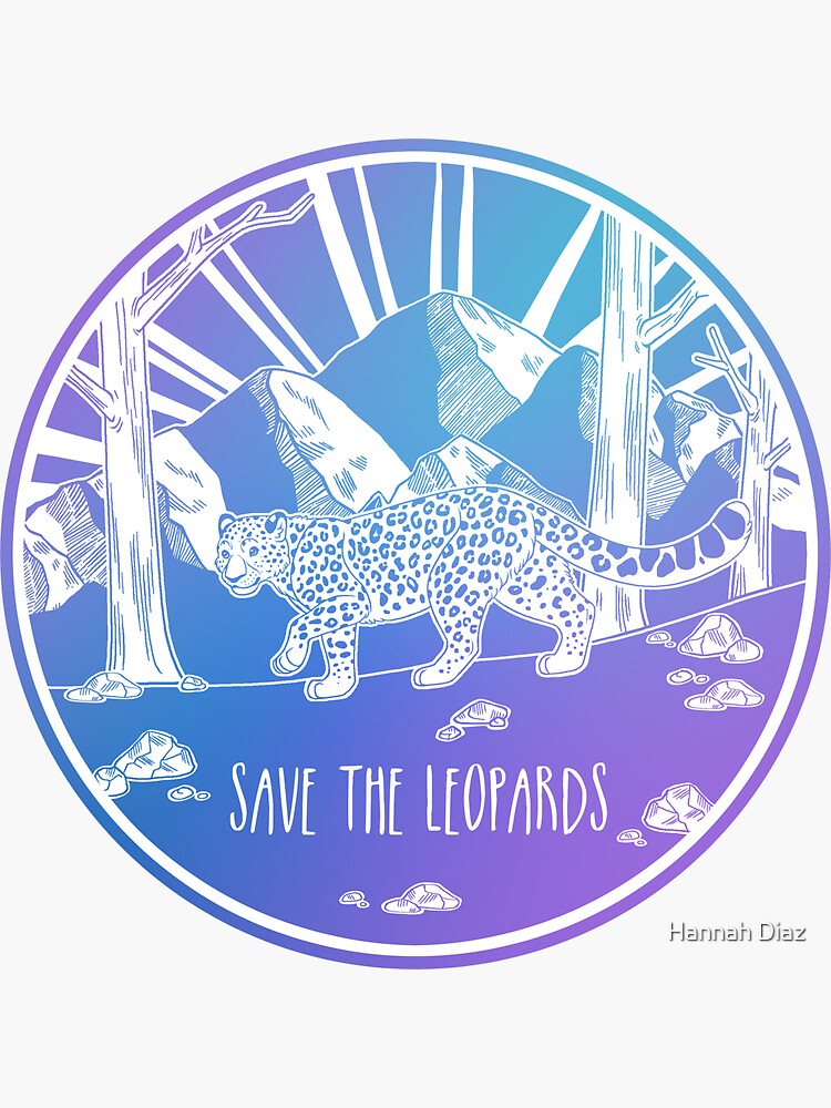 "Save the Leopards!" Sticker by Chikagi | Redbubble