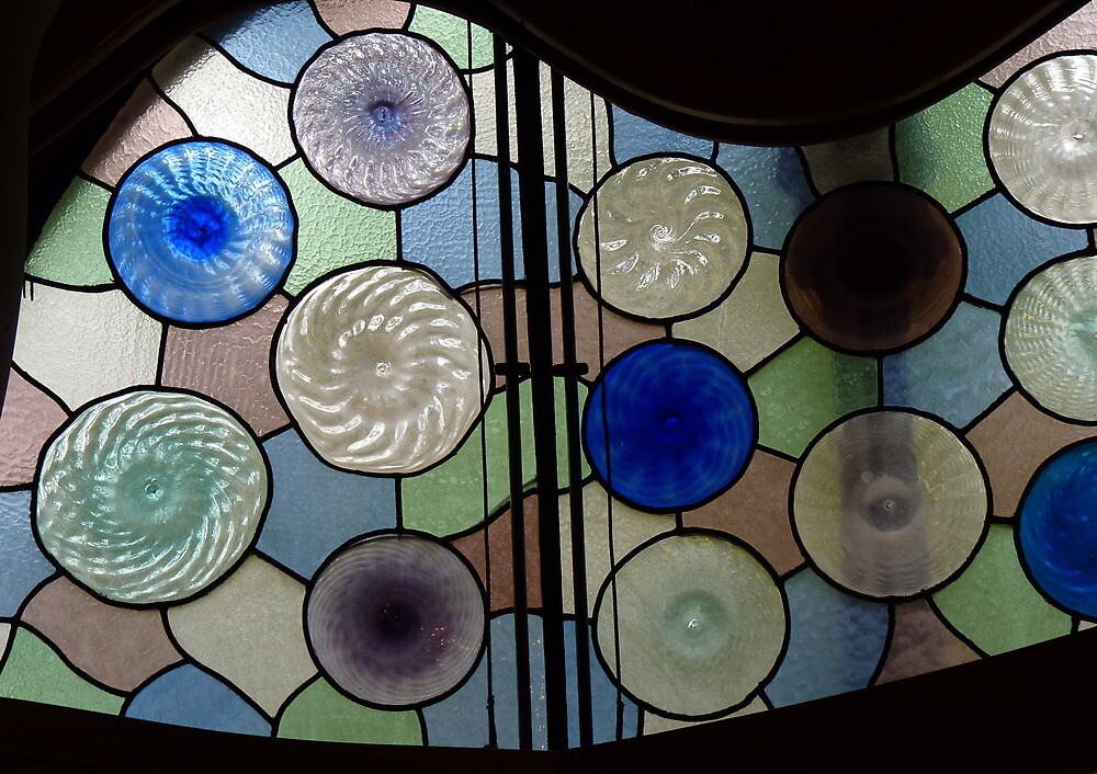 "Gaudi Glass Panel, Casa Batlo, Barcelona" by artfulvistas | Redbubble
