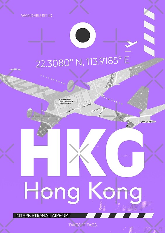 "Airport sticker Hong kong " by airportstickers K. G. | Redbubble