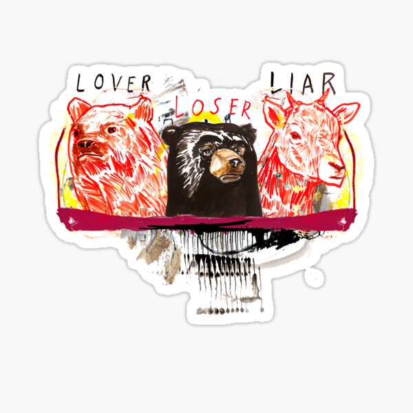 "Lover Loser Liar" Sticker by gencodemirer | Redbubble
