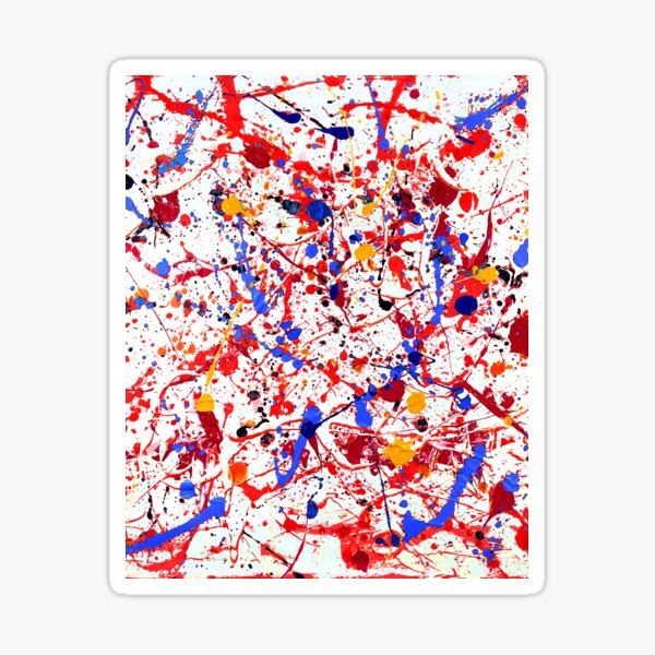 "Abstract in Red & Blue" Sticker by rontrickett | Redbubble